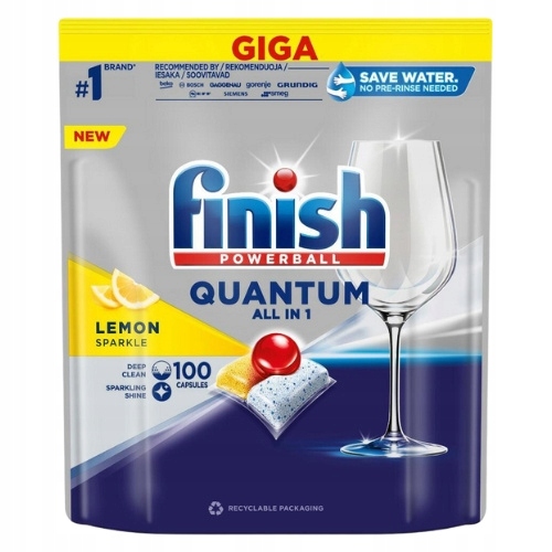 Finish Powerball Quantum All in 1 Tabletki do Zmywarki Cytryna 100 szt ... Finish Powerball Quantum All in 1 Tabletki do Zmywarki Cytryna 100 szt ...