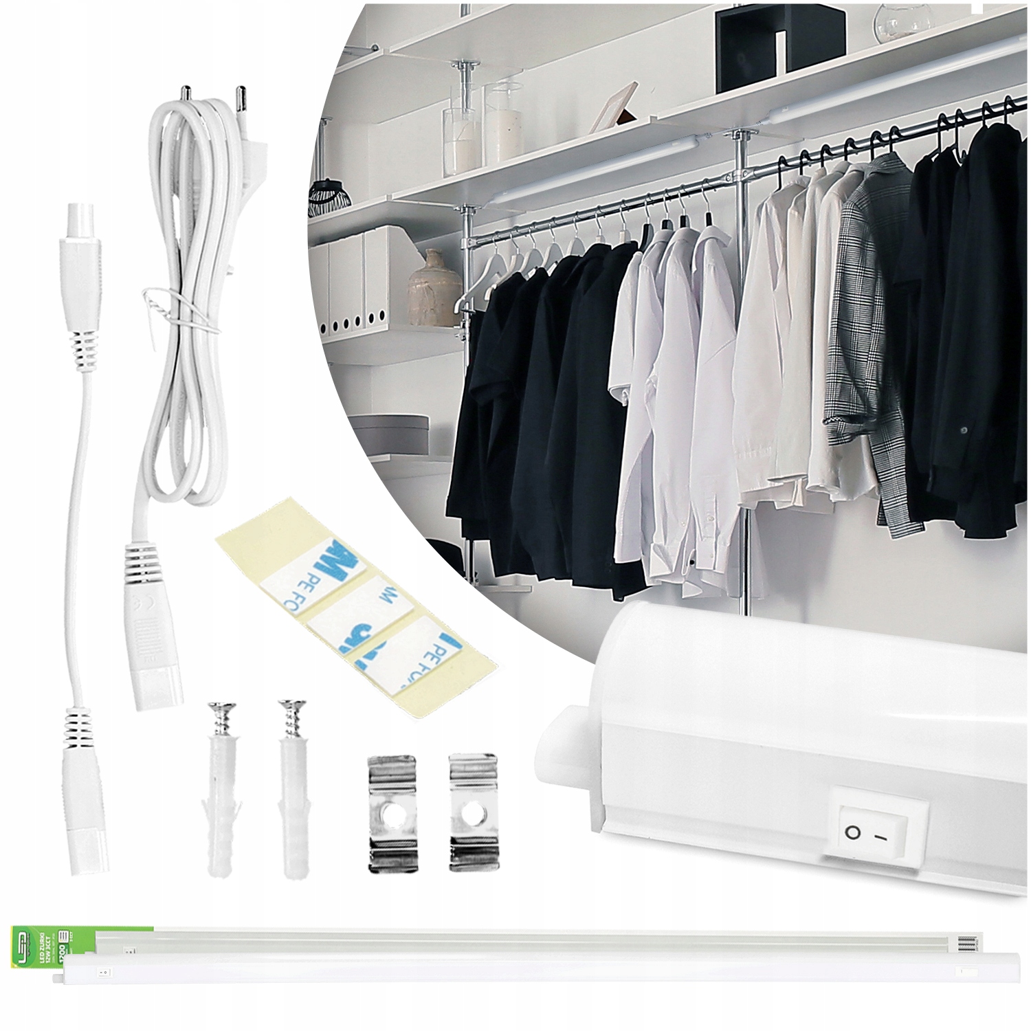 Listwa LED lampa MEBLOWA pod szafkę 8W 60cm +Kabel AKS (5902201355550 ...