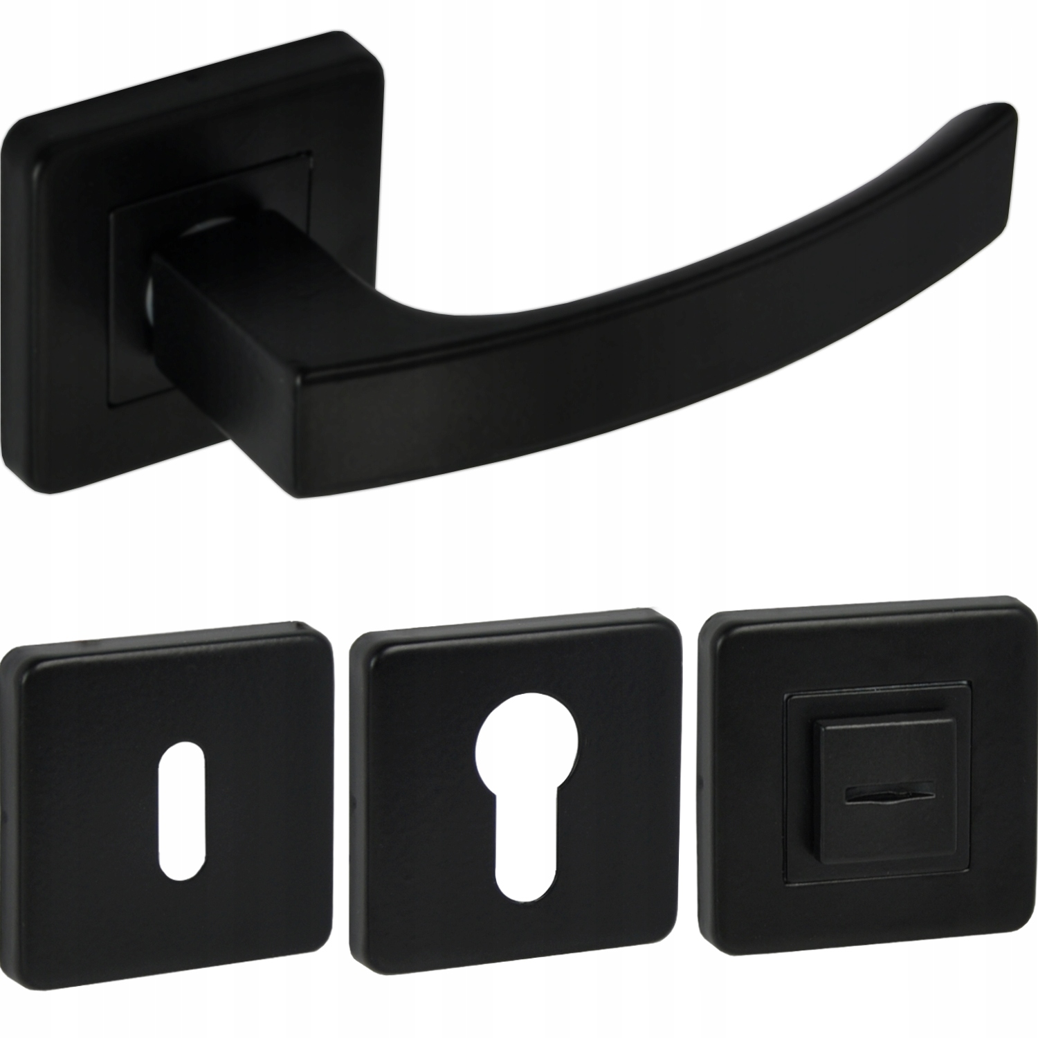 Kľučky na dvere - Kľučky dverí pre čiernu rohož+ sada rozetov