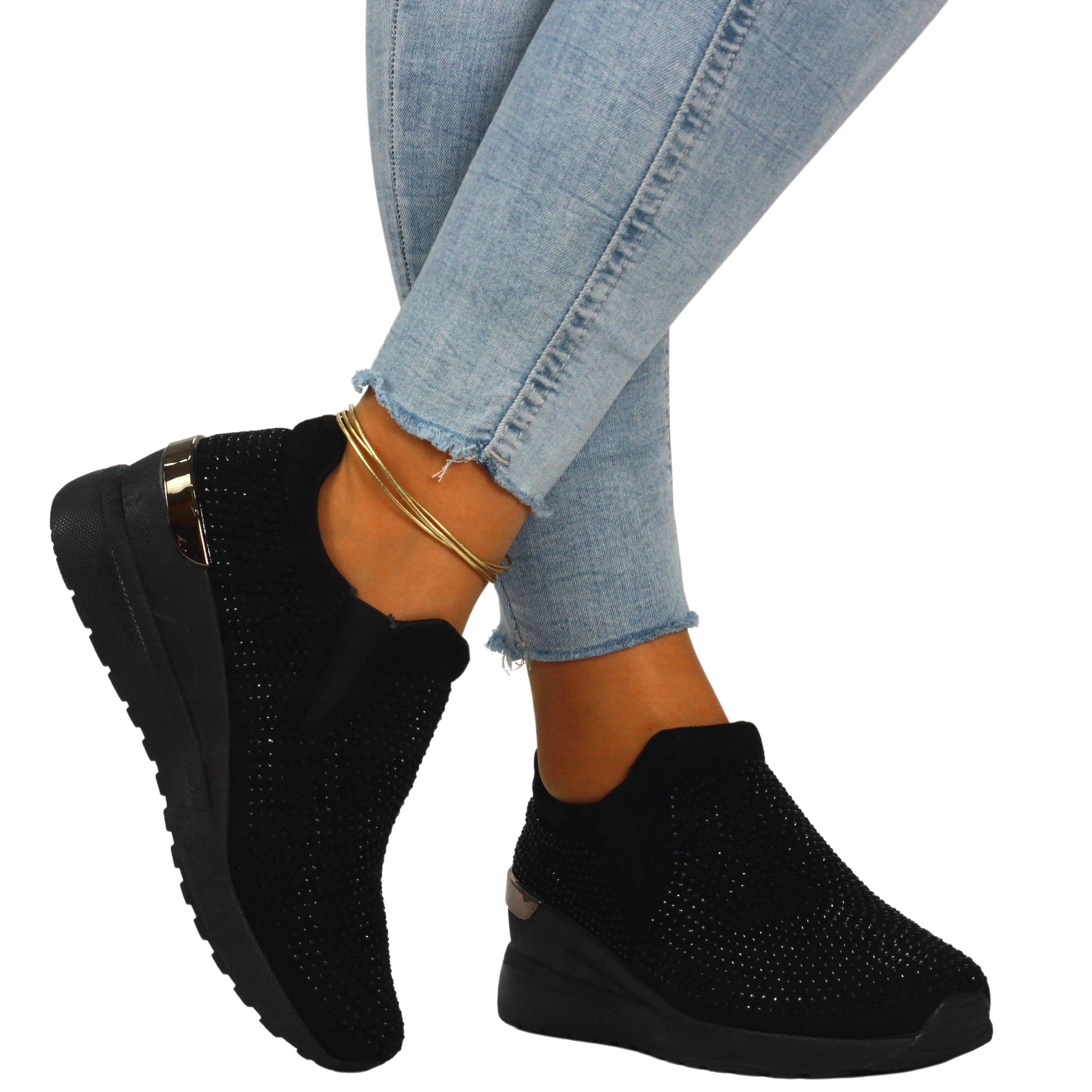 BUTY DAMSKIE SPORTOWE SNEAKERSY WSUWANE KOTURN 13306331024 - Allegro.pl