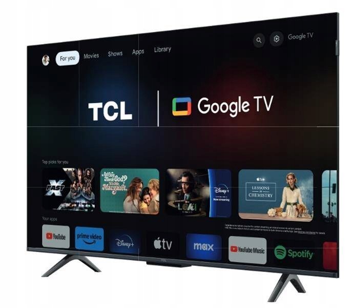 Telewizor 43 cali QLED TCL 43C655 Android TV 4K UHD czarny - Sklep, Opinie, Cena w Allegro