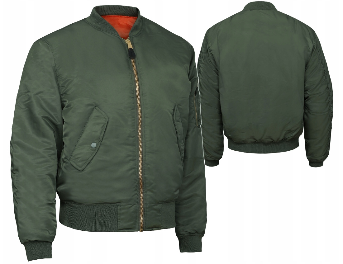 VOJENSKÁ BUNDA PILOTKA MA1 BASIC US ARMY FLEK FLYERS MIL-TEC OLIVE XXL za 1019 Kč - Allegro