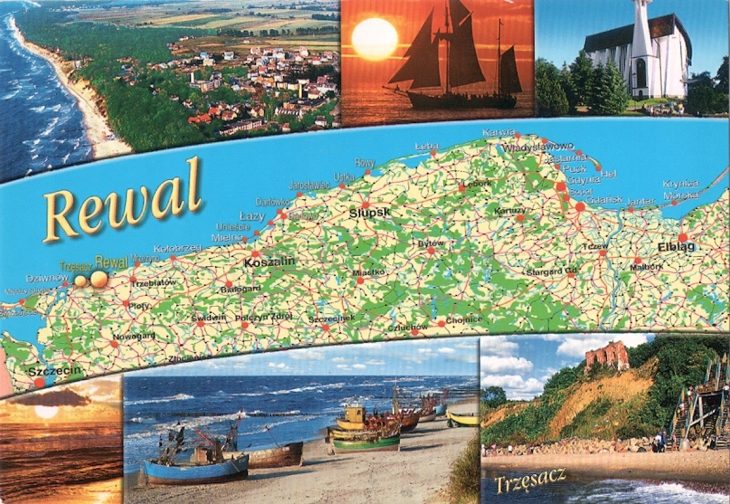 REWAL - TRZĘSACZ - KUTER + KOŚCIÓŁ - MAPA POLSKI - 2010R 15367180686 - Allegro.pl