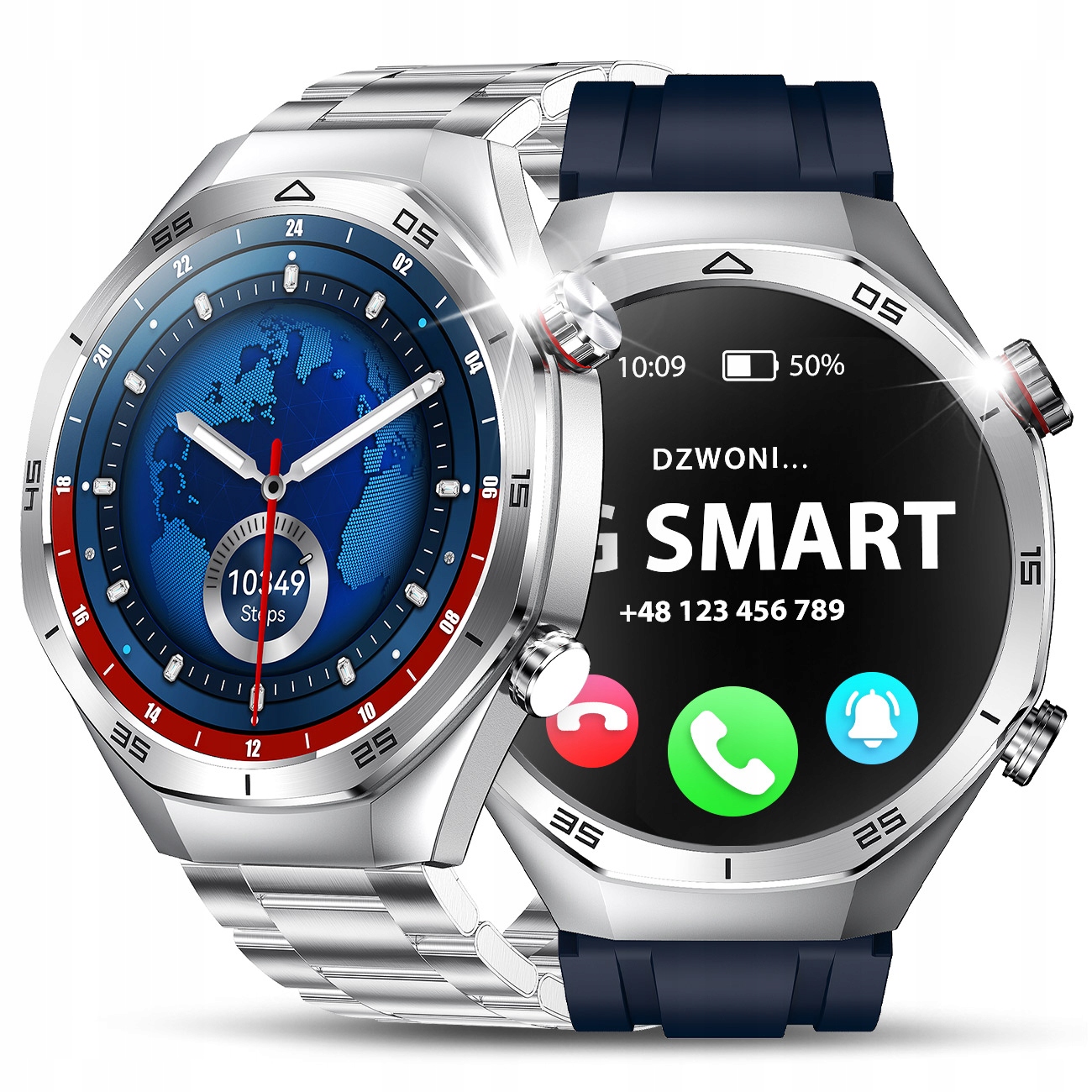 Smartwatch JG Smart Smartwatch JG Smart Męski JGR v159 srebrny - porównaj ceny - Allegro.pl