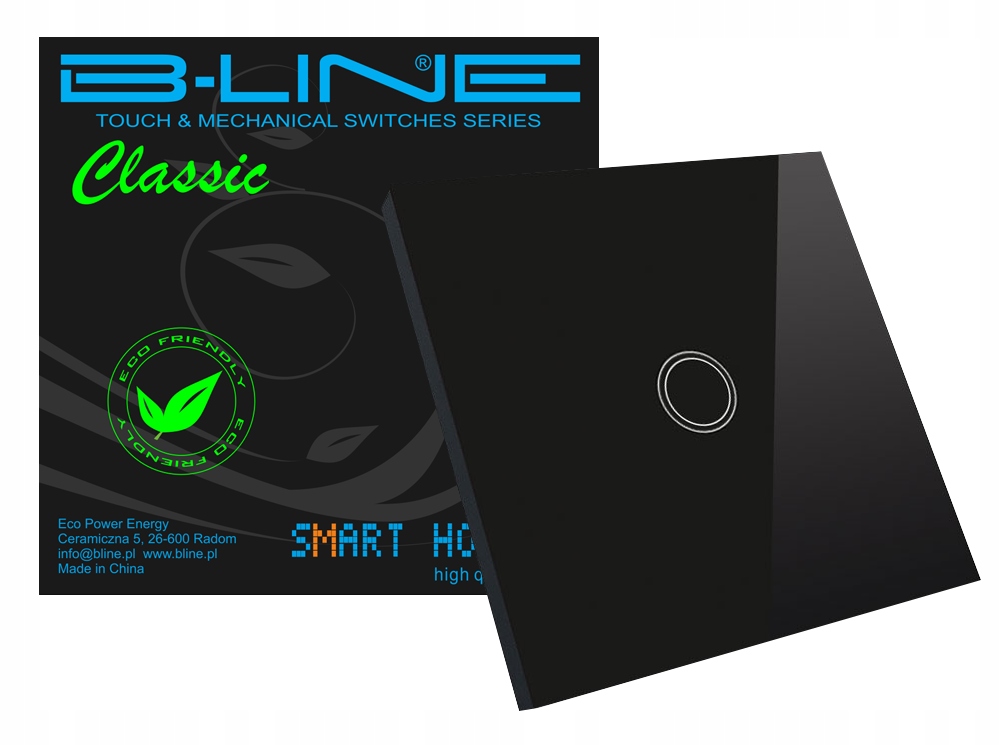 Wyłącznik pojedynczy Dotykowy, Podtynkowy Bline czarny BC-1000146 ...