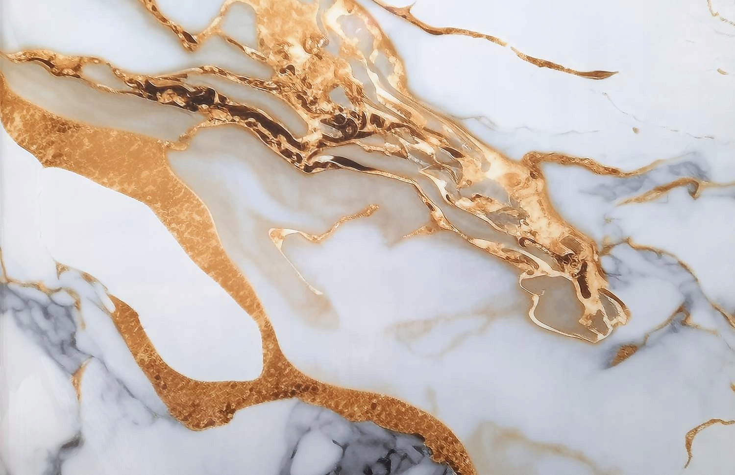 Panel dekoracyjny samoprzylepny w rolce 280x60cm JASNY MARMUR ZŁOTO BEŻ ...