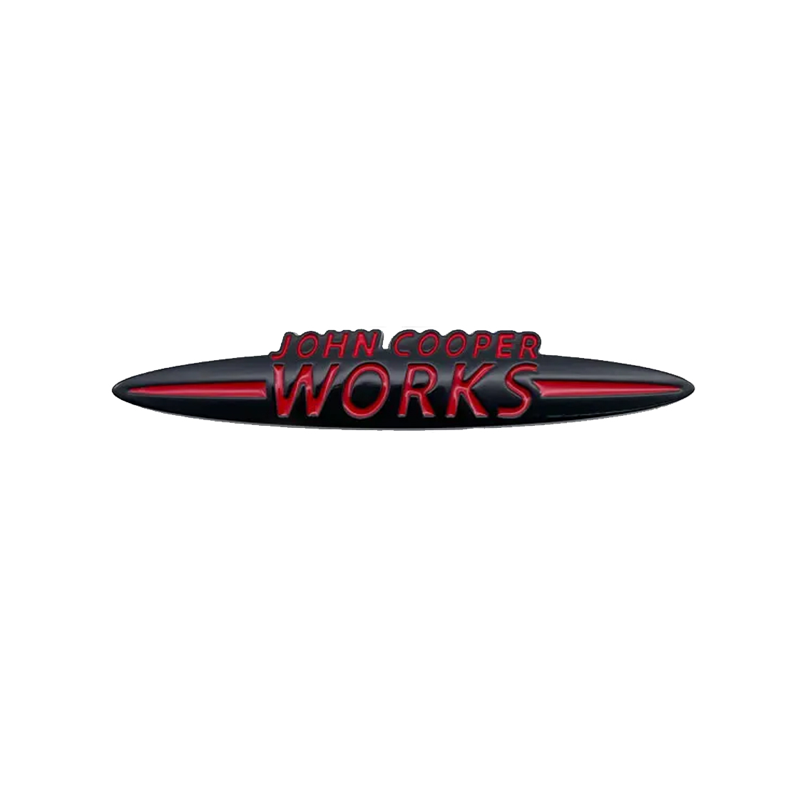 LOGO Znaczek Emblemat JOHN Cooper WORKS MINI JCW przyklejany czarny ...