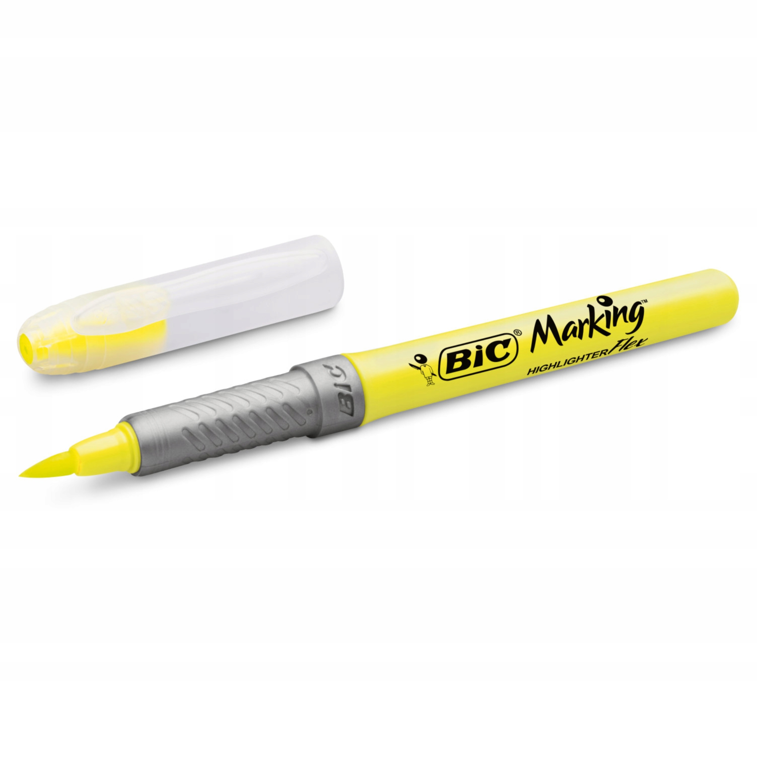 ZAKREŚLACZ ŻÓŁTY BIC MARKING HIGHLIGHTER FLEX PĘDZELKOWY (0070330355200 ...