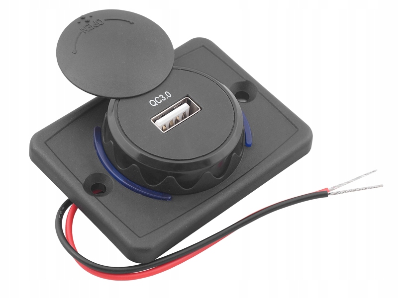 Ładowarka samochodowa uniwersalna do montażu slim USB 3.0 12/24V 5V/3A ...