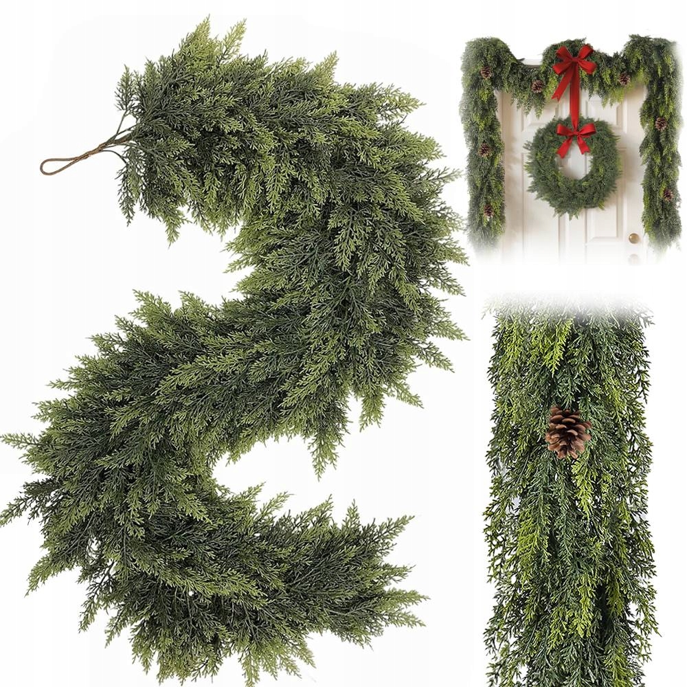 GIRLANDA CHOINKOWA ŚWIĄTECZNA SZTUCZNA 180CM GIRLANDA CEDROWA (0887484655342) • Cena, Opinie ...
