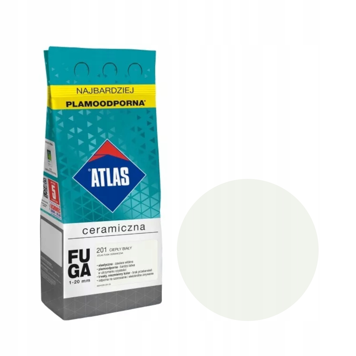 Fuga ceramiczna Atlas BIAŁY 2 kg (5905400572650) • Cena, Opinie • Fugi ...