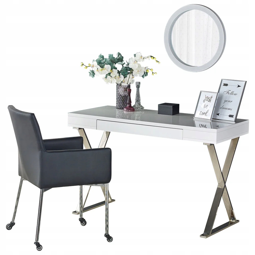 Biurko prostokątny Halmar 120 x 55 x 76 cm biały • Cena, Opinie - Allegro