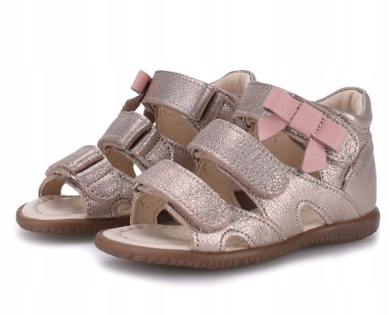 EMEL ROCZKI SANDAŁKI sandały ES2090A-11 ZŁOTE Z KOKARDKĄ R.25 ...