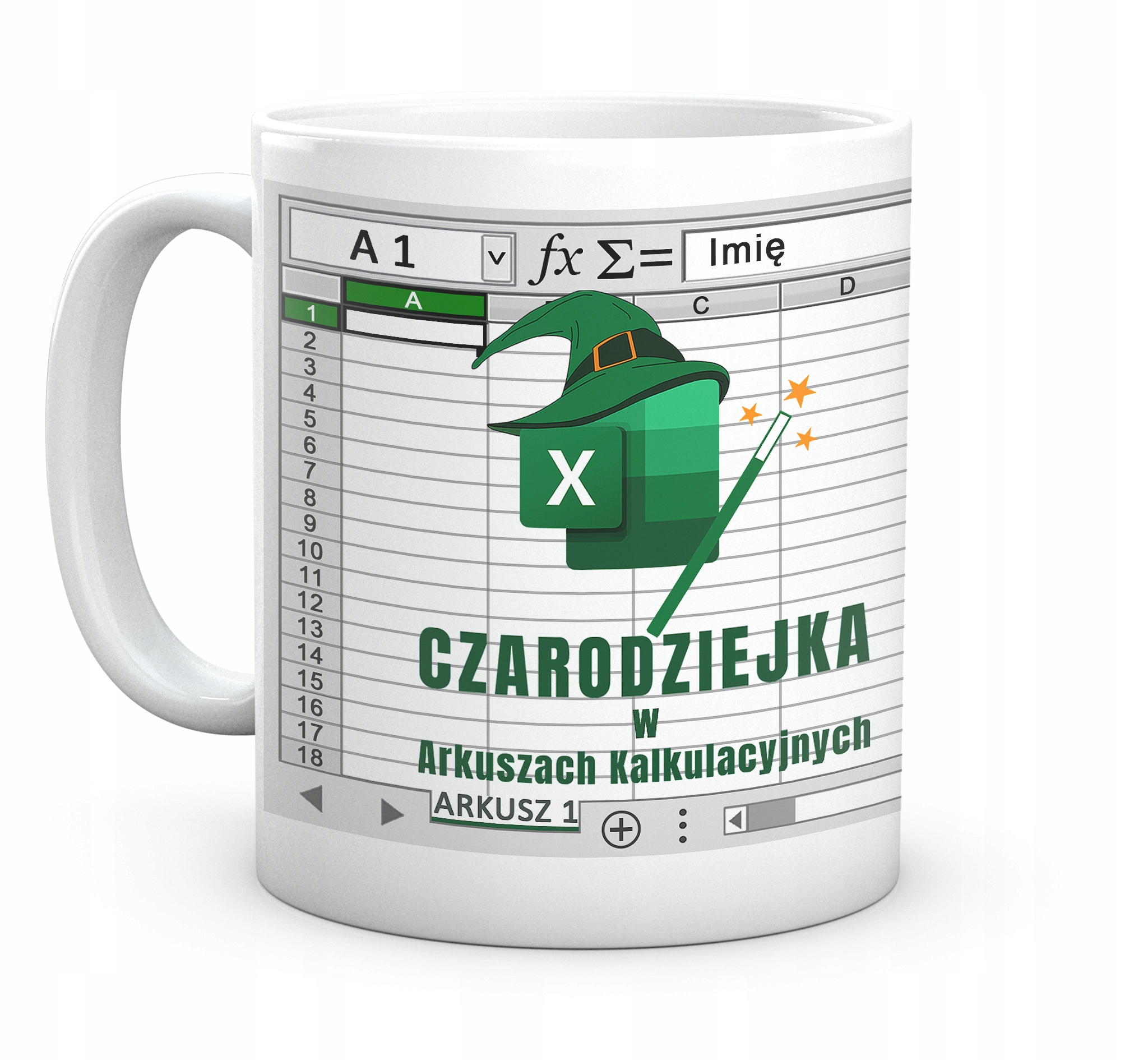 Kubek ceramika 330 ml praca biuro, kubki, grafika, tekst, nadruk, prezent, imieniny, urodziny ...