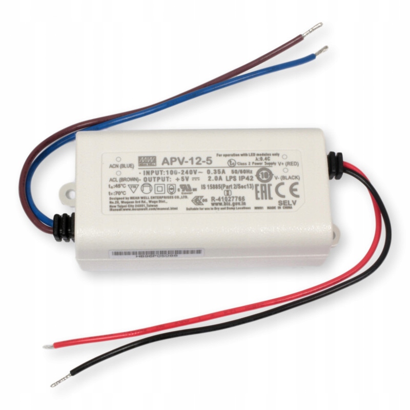 LED zdroj Mean Well APV-12-5 5V 2A 10W - Allegro