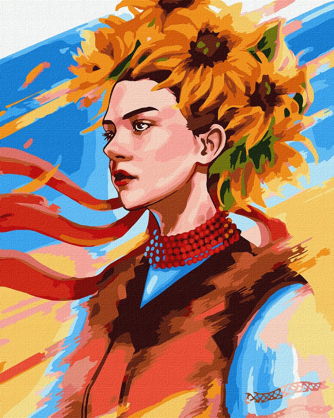 OBRAZ DO MALOWANIA PO NUMERACH dziewczyna Ukraina (4823104334897 ...