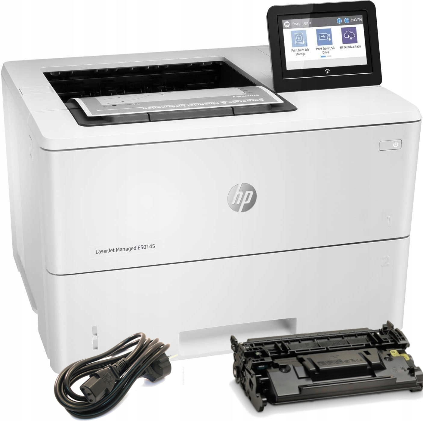 Drukarka jednofunkcyjna laserowa (mono) HP LaserJet Managed E50145dn ...