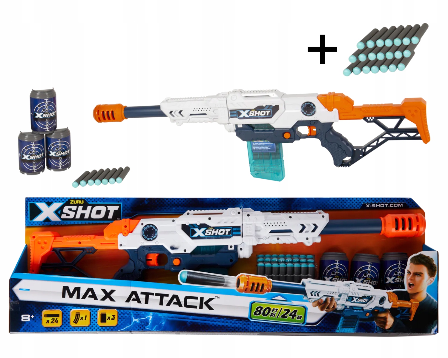 KARABIN Pistolet na strzałki Zuru X-shot Wyrzutnia (6946441303383 ...