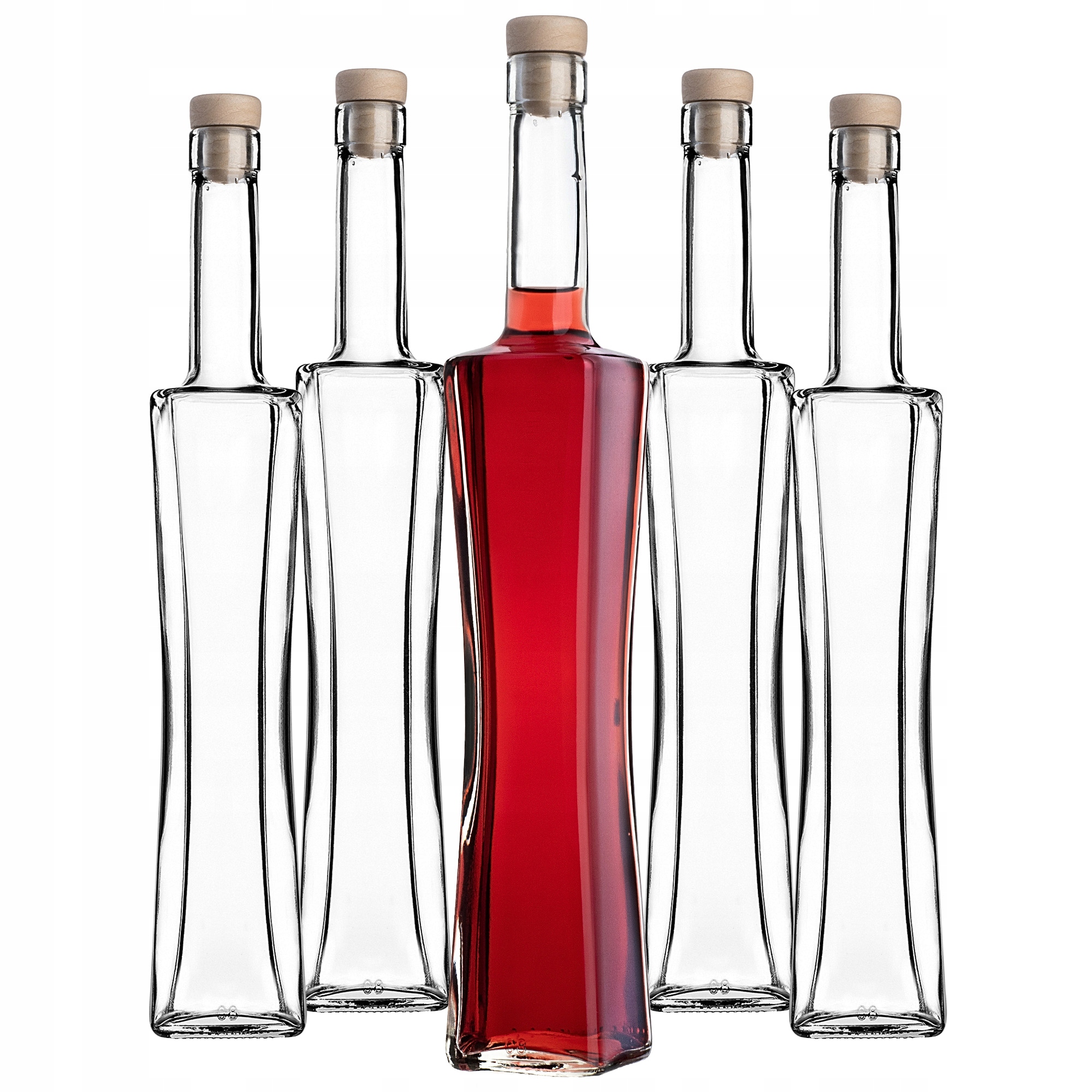 QUADRA ÜVEG 500 ml 0,5L PALACKOK LIKŐRÖKHÖZ PÁLINKÁHOZ 10db + PARAFA DUGÓ, (5906638372470) • Ár ...