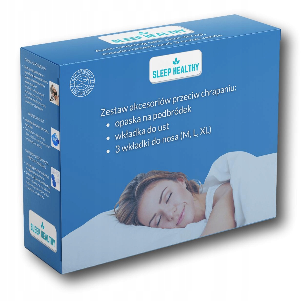 Sleep Healthy, Kompletny zestaw przeciw chrapaniu - opaska + wkładka do ...