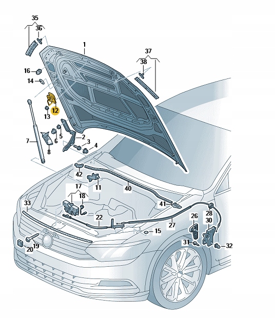 3G0823186B - Капот болт VW Passat B8 ASO купити на Avtoex з Польщі в ...
