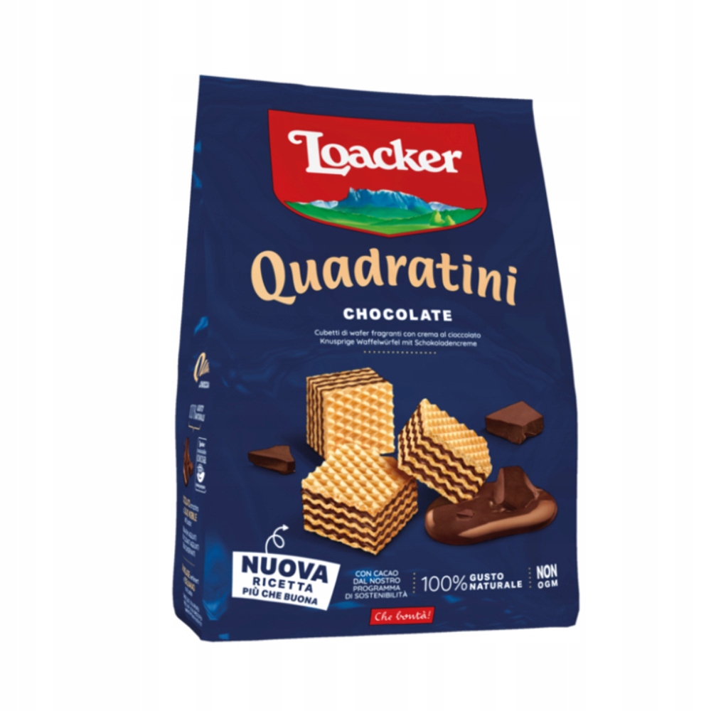Csokoládékrémes ostya Loacker Quadratini Chocolate 250 g ...