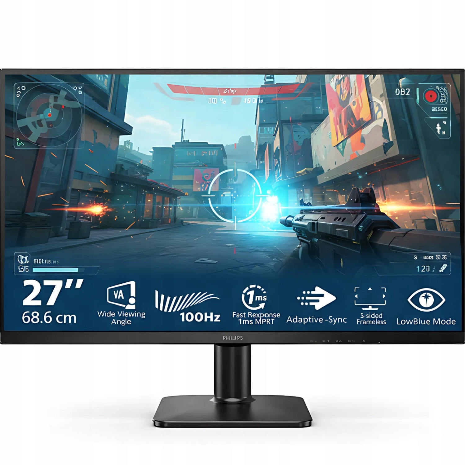 LED HERNÍ MONITOR PHILIPS 27 PALCŮ FULL HD 100HZ 1MS VA HDMI VGA za ...