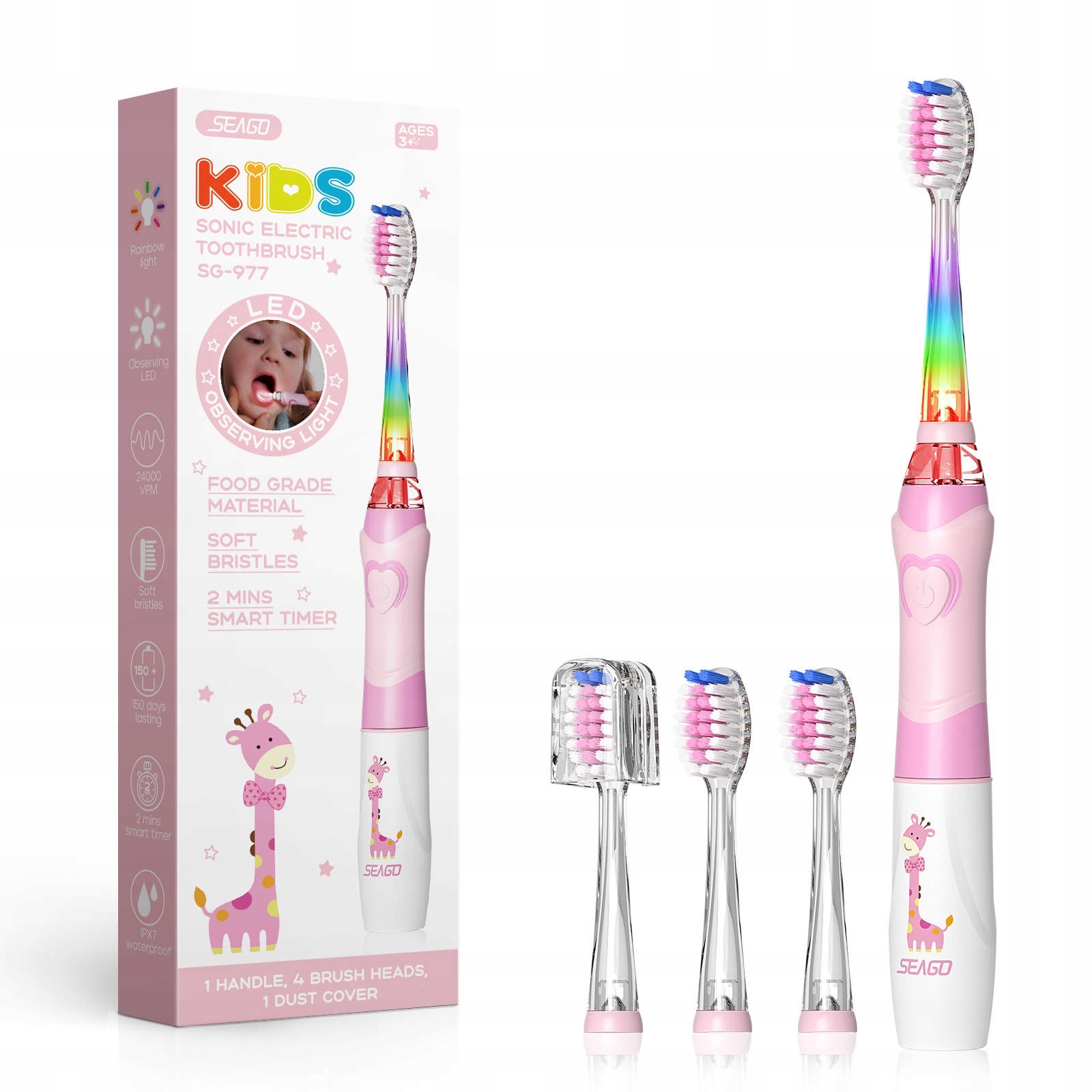 SZCZOTECZKA SONICZNA ELEKTRYCZNA DLA DZIECI SEAGO 17008398572 - Allegro.pl