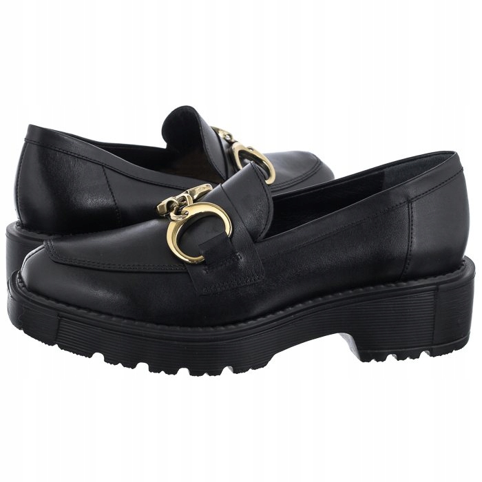 Buty Mokasyny Damskie Skórzane Ryłko Czarne 2ZRPO 13520291888 - Allegro.pl