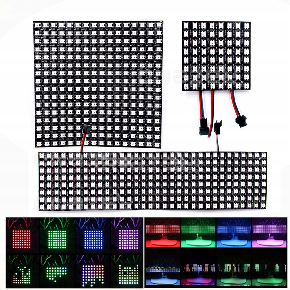 5V LED Pixels Panel WS2812B RGB 5050 8x8mm 16x16mm - Sklep, Opinie ...