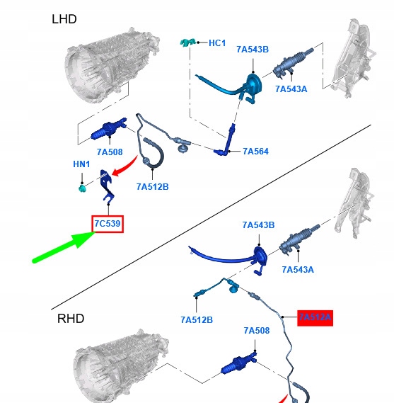 Ford Ranger T6 Transmission Tube Bracket Ab39-7C562-Ba 1720780 Original ...