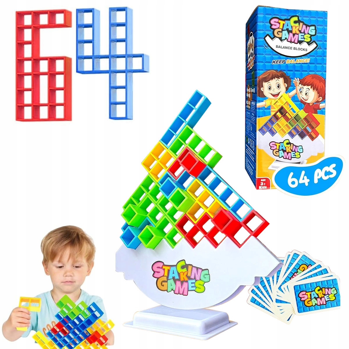 BALANČNÍ VĚŽ TETRIS TETRA TOWER LOGICKÁ HRA PRO ZRUČNOST ...