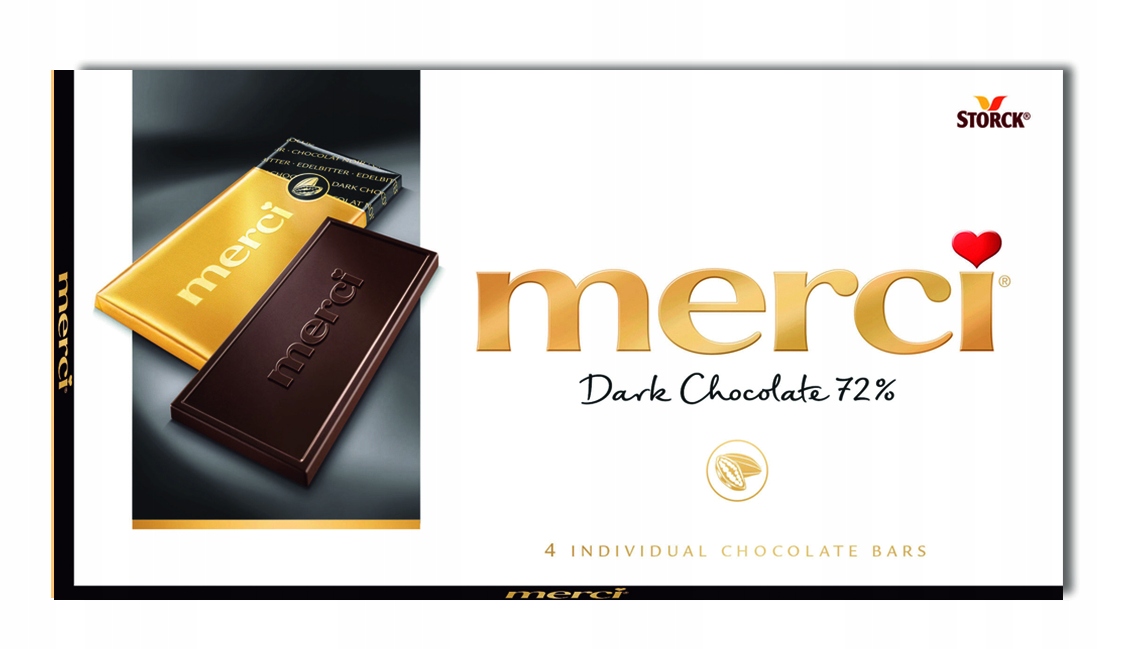 MERCI Dark Czekolada gorzka 72% kakao 100 g (4014400914276) • Cena ...