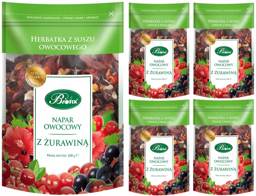 Herbata NAPAR OWOCOWY Żurawina Bifix Biofix x 5 9805685204 - Allegro.pl