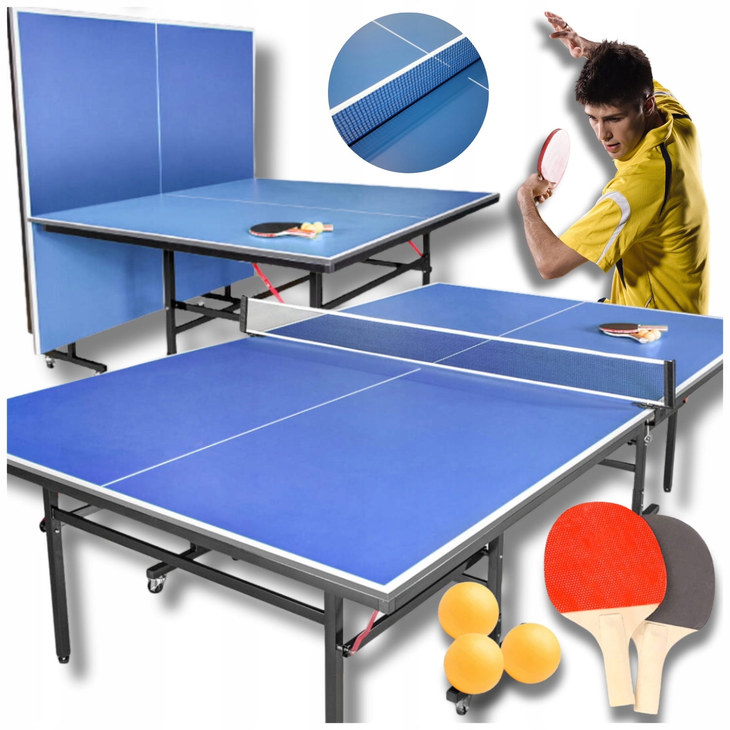 Stół do tenisa stołowego Zolta niebieski stół ping pong - 5903760286576 ...