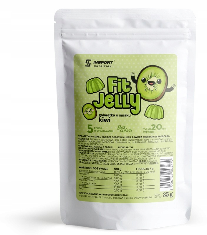 GALARETKA FIT JELLY 35G NISKOKALORYCZNA BEZ CUKRU KIWI INSPORT ...