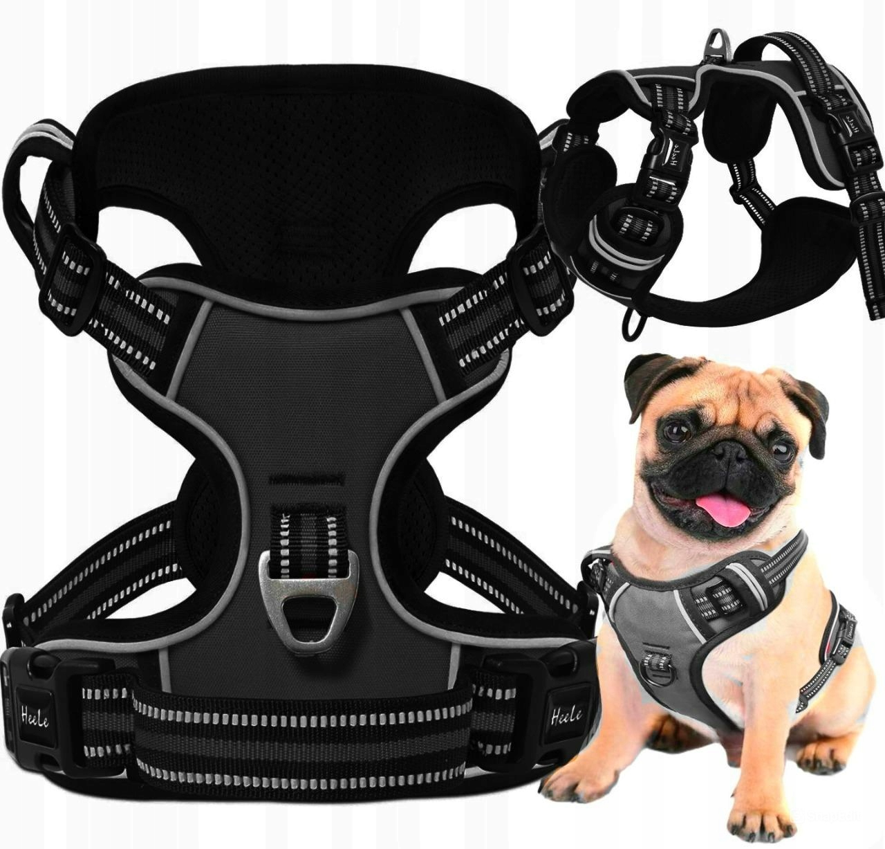 SZELKI DLA PSA MOCNE ODBLASKOWE REGULOWANE BEZUCISKOWE WYTRZYMAŁE S (5906843280126) • Cena ...