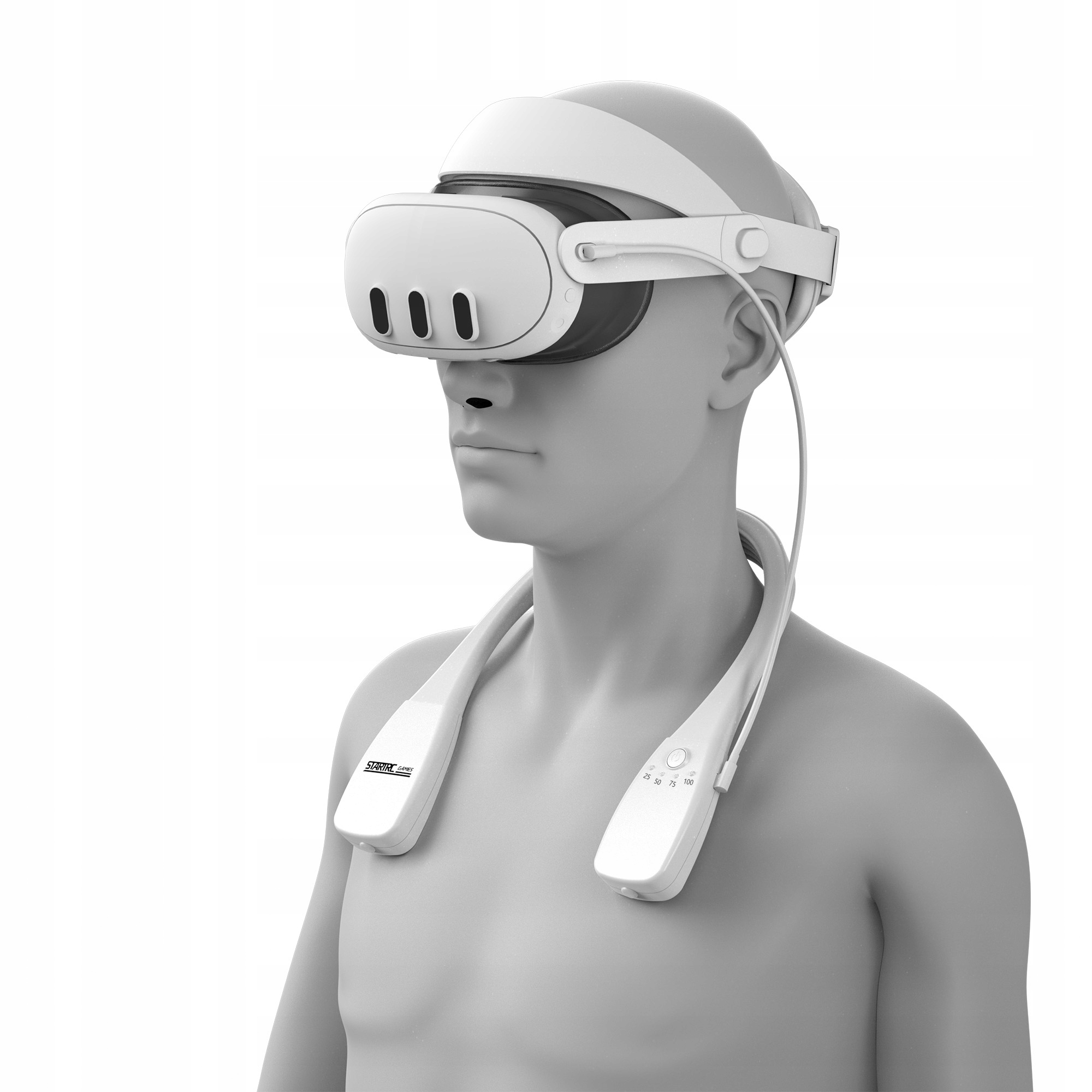 LEKKI NA SZYJĘ POWERBANK 10000mAh DO META/OCULUS QUEST 3/VISION PRO/VR ...