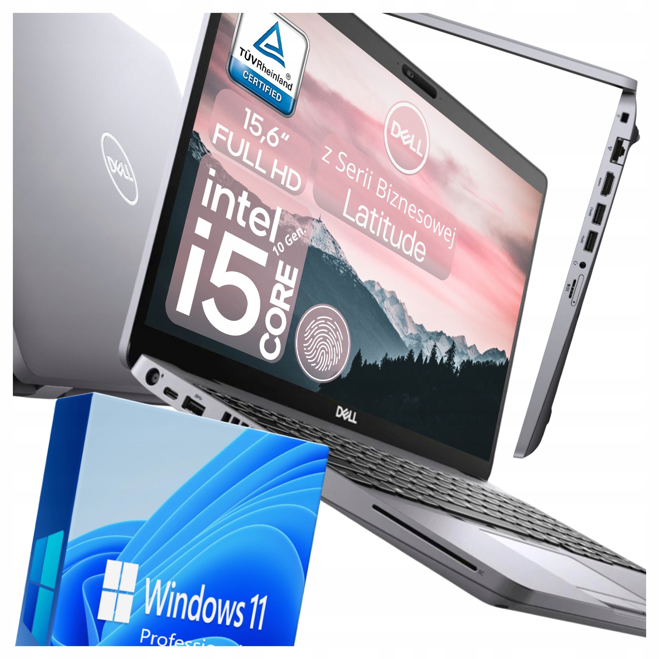 Unikatowy Dell Stellar Grey! 15,6" Full HD | Core i5 10gen | Win11Pro ...