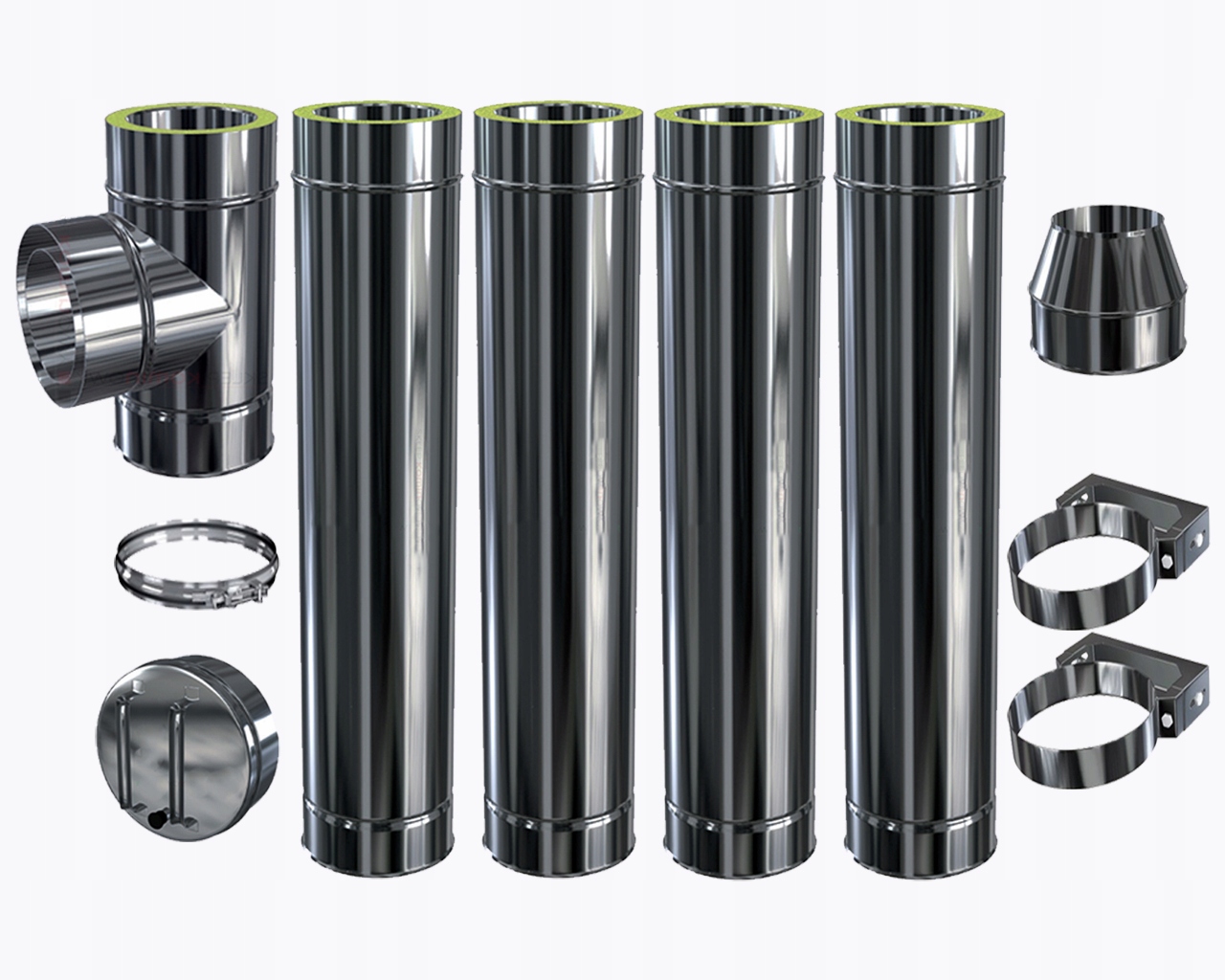 KOMIN IZOLOWANY 4,5m Fi 150 ZEWNĘTRZNY PIEC PELLET • Cena, Opinie • Systemy kominowe 13481510979 ...