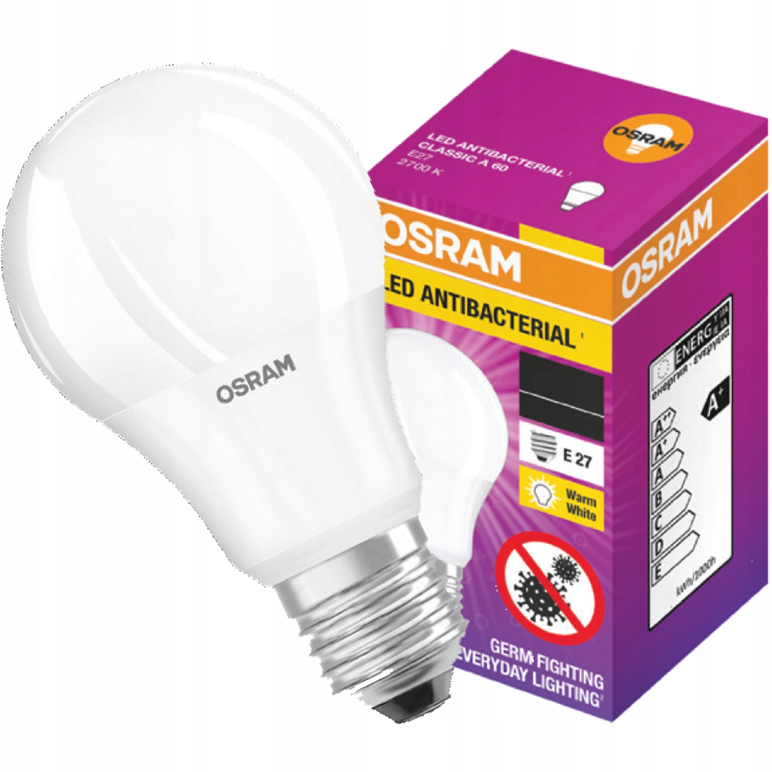Żarówka LED antybakteryjna LC A100 13W E27 OSRAM (4058075560833) • Cena, Opinie • Źródła światła ...