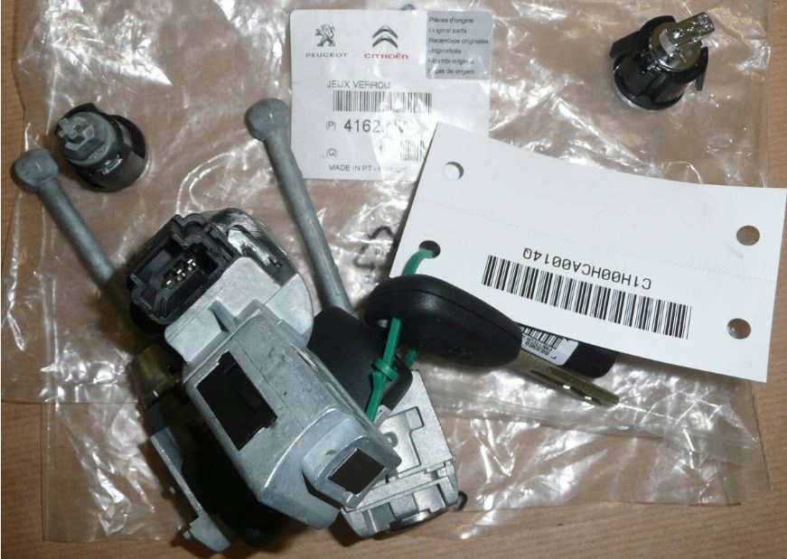 4162.NW 4162NW 4162 NW - ЗАМОК ЗАЖИГАНИЯ + НАБОР ЗАМКОВ PEUGEOT 207 ...