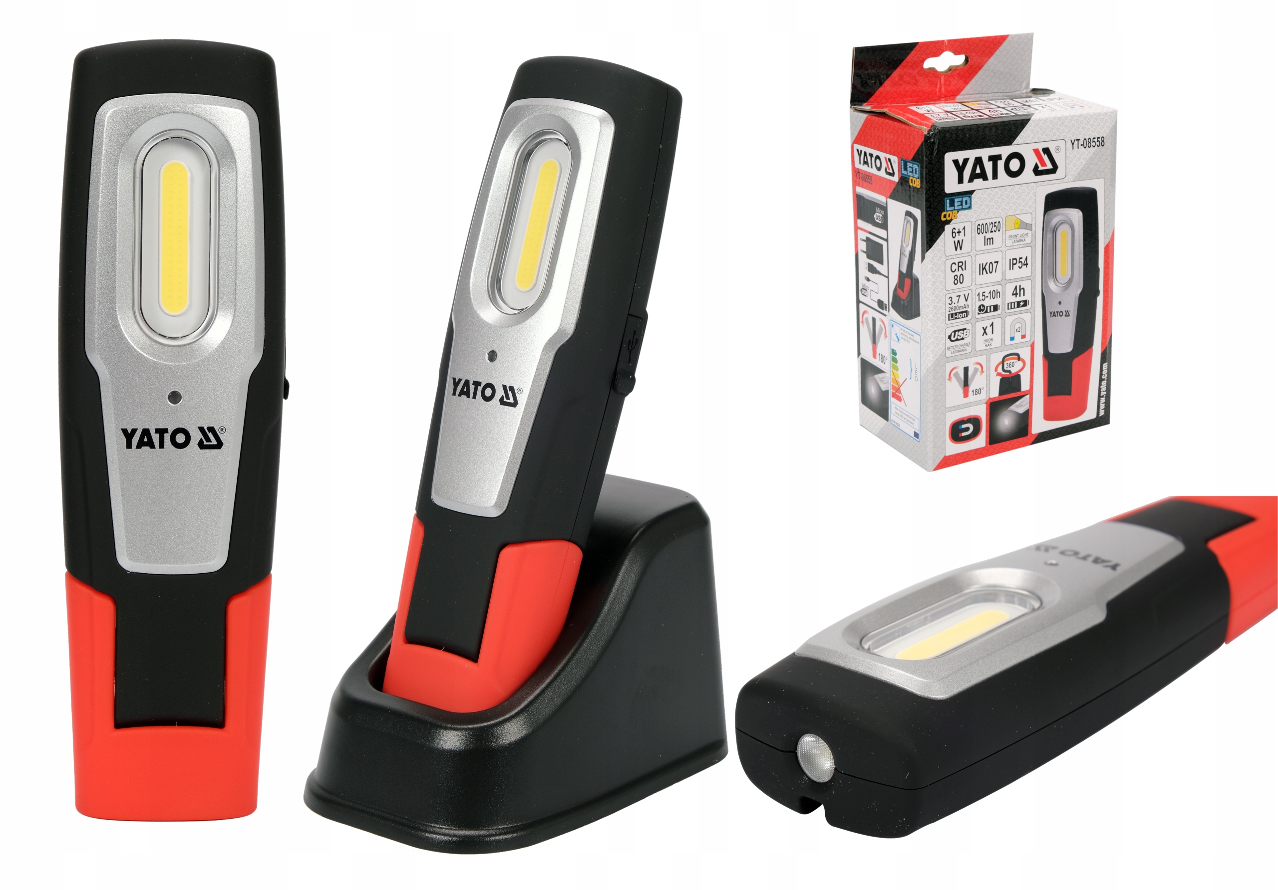 LAMPA WARSZTATOWA LED AKU 2600mAh STACJA ŁADUJĄCA 5906083078590 za 129 ...