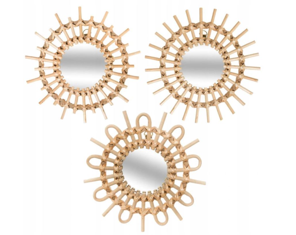 LUSTRO OZDOBNE LUSTRA OKRĄGŁE WIKLINA KOMPLET 3 LUSTER (162204A) • Cena ...