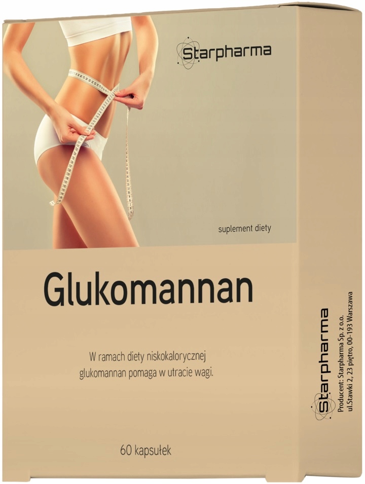 Suplement diety Starpharma Glukomannan 60 kapsułek (5902989931045) • Cena, Opinie • Kontrola ...
