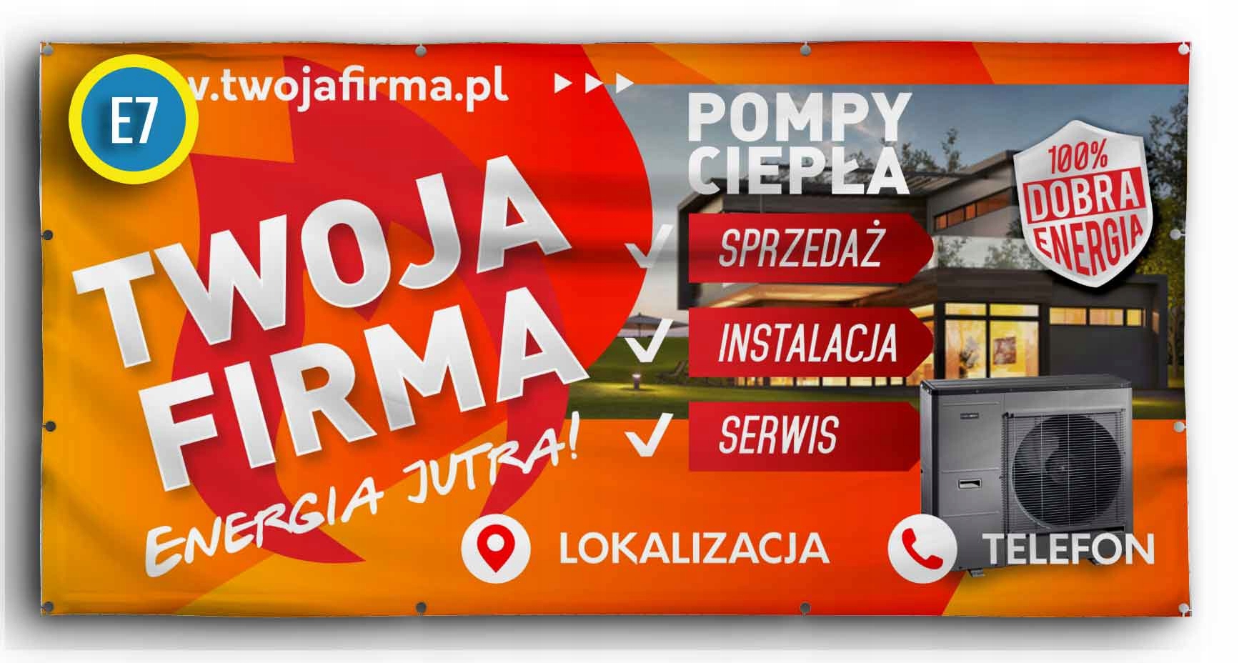 Baner Reklamowy Gotowe Wzory 2x1m - Pompy Ciepła • Cena, Opinie ...