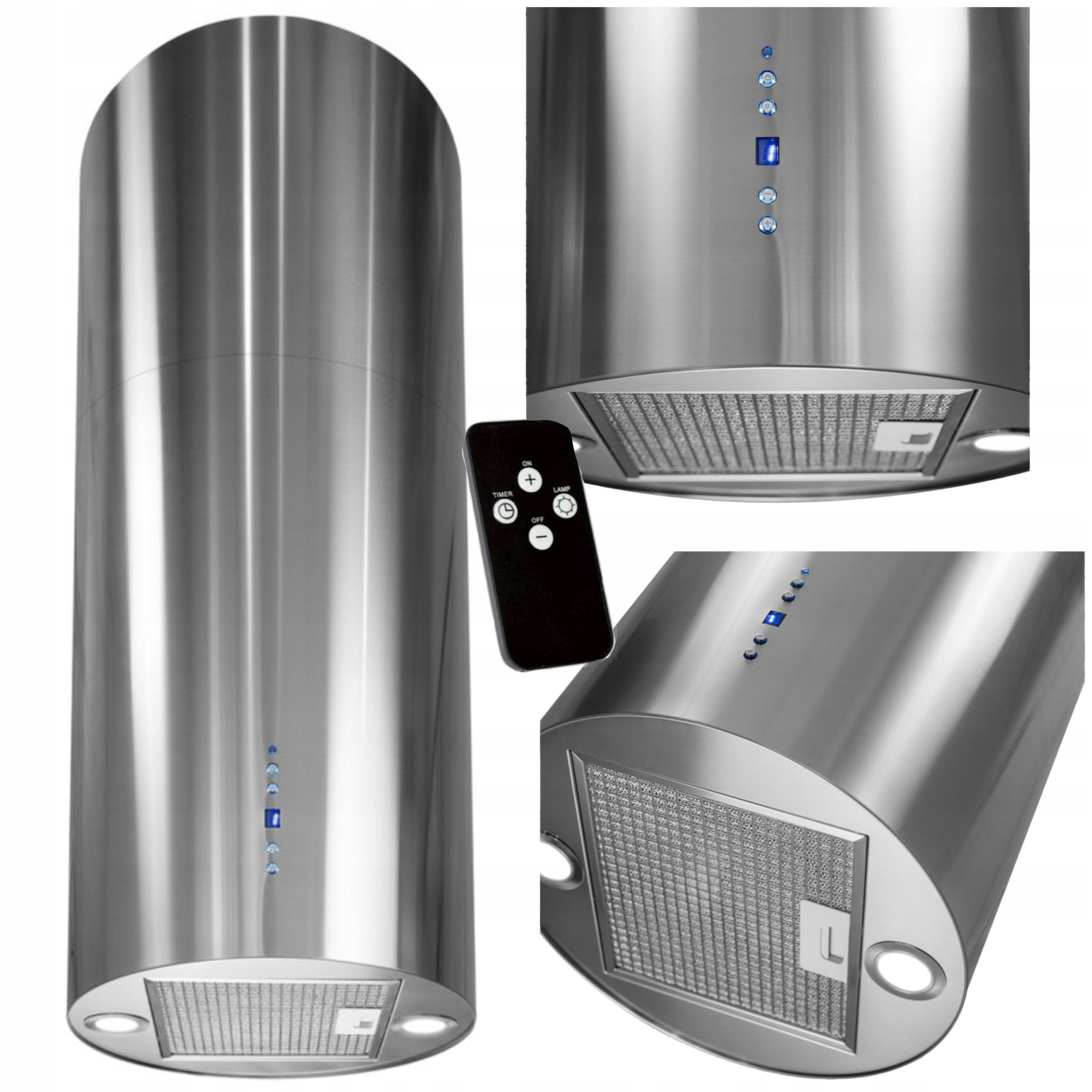 Okap kuchenny wyspowy TUBA Toflesz BALTIC ISLAND 850m3 PILOT INOX ...