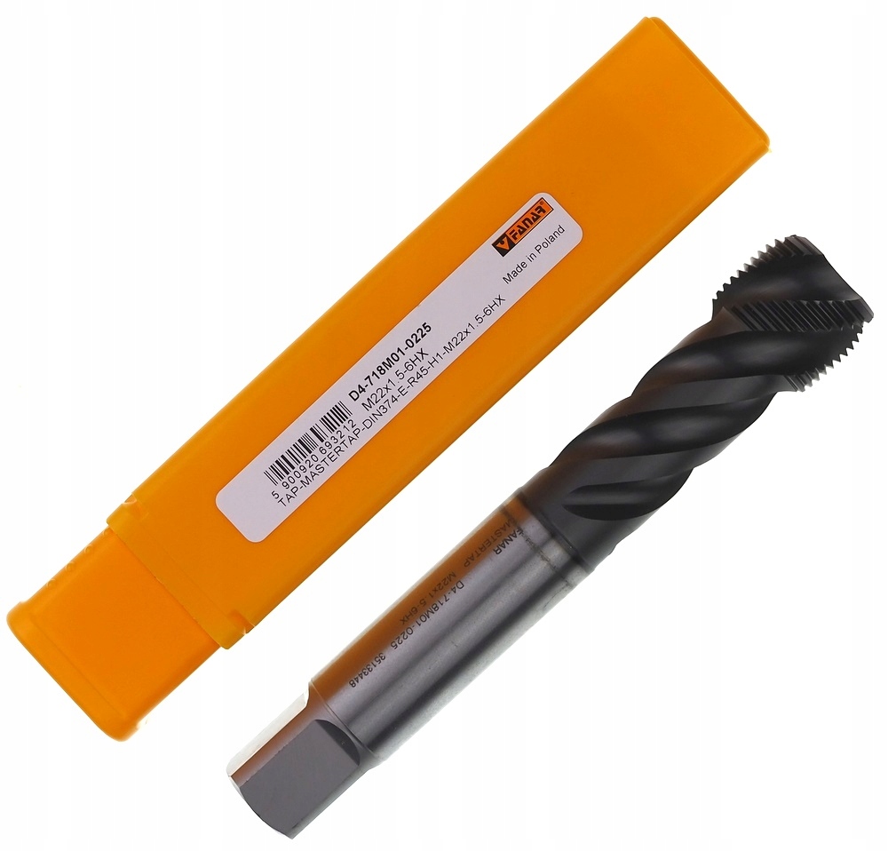 MasterTAP gépi menetfúró M22x1,5-6HX DIN-374 E R45 HSSE-PM HL Fanar za ...