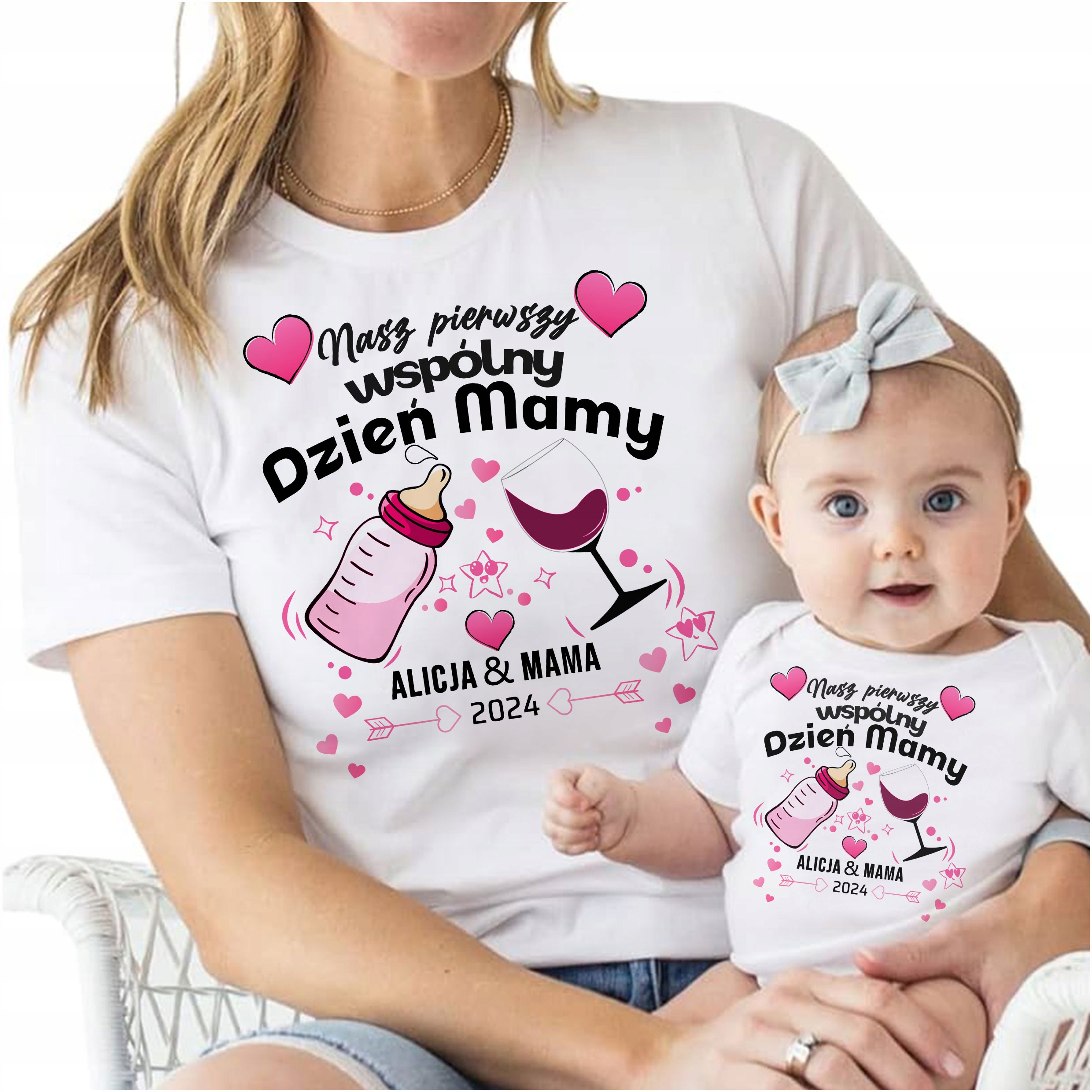 ZESTAW KOSZULKA BODY DLA MAMY NASZ PIERWSZY DZIEŃ MAMY MATKI PREZENT M ...