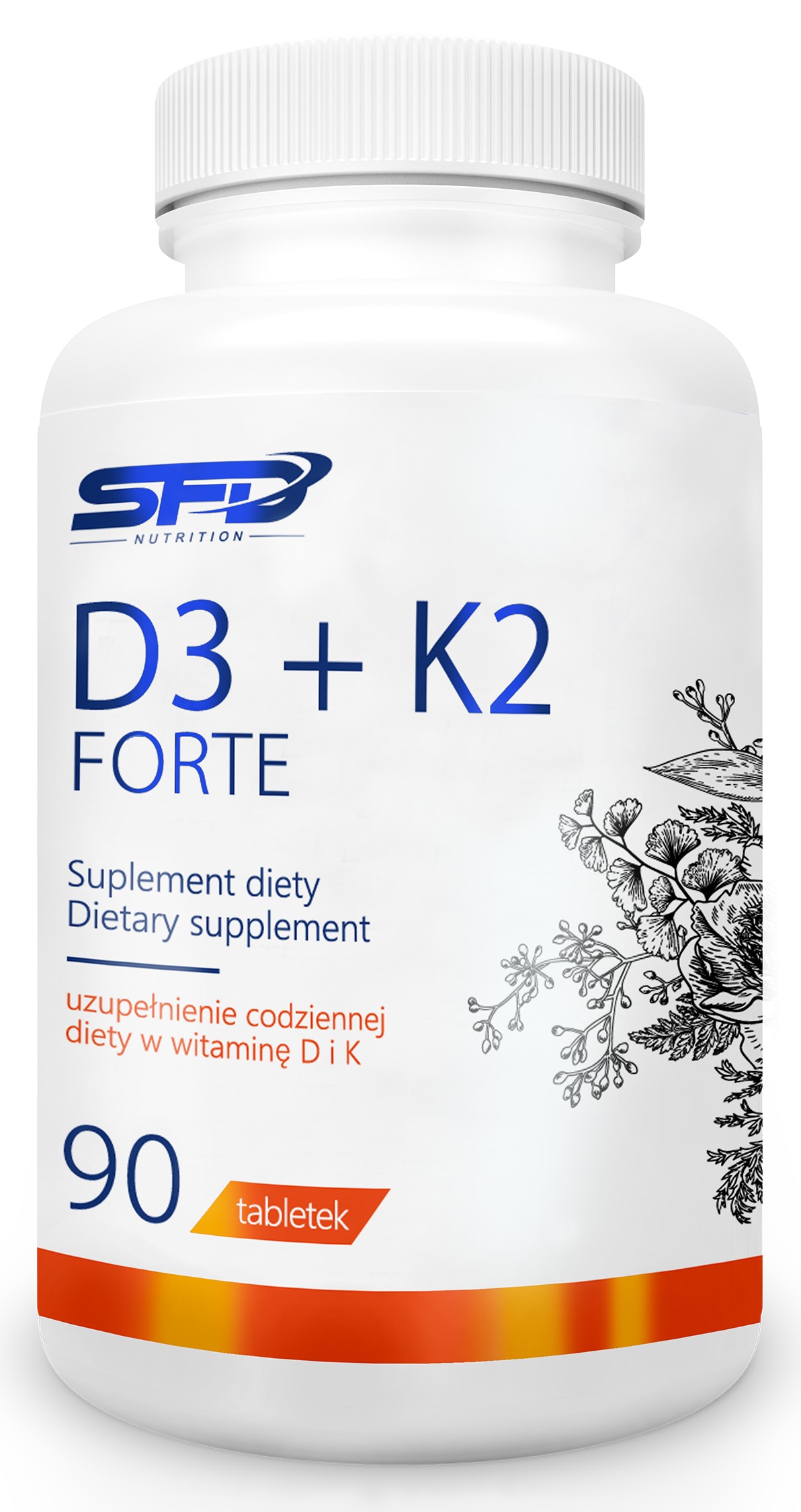 SFD VITAMIN D3+K2 FORTE 90TAB K2 MK-7 200 D3 K2 WITAMINA ODPORNOŚĆ STRES 7138655743 - Allegro.pl